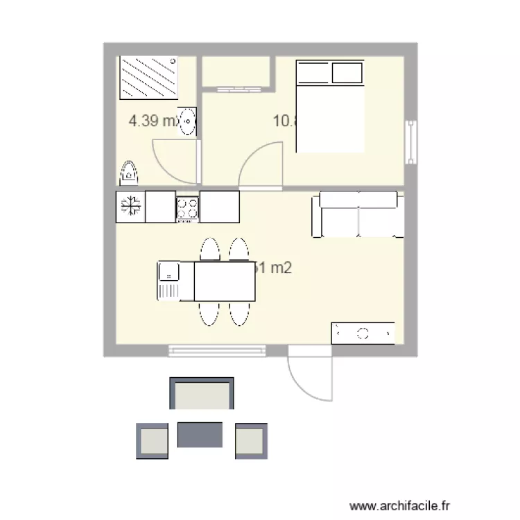 floor plan – t1 keren bis – By davidjuffair ️ | ArchiFacile